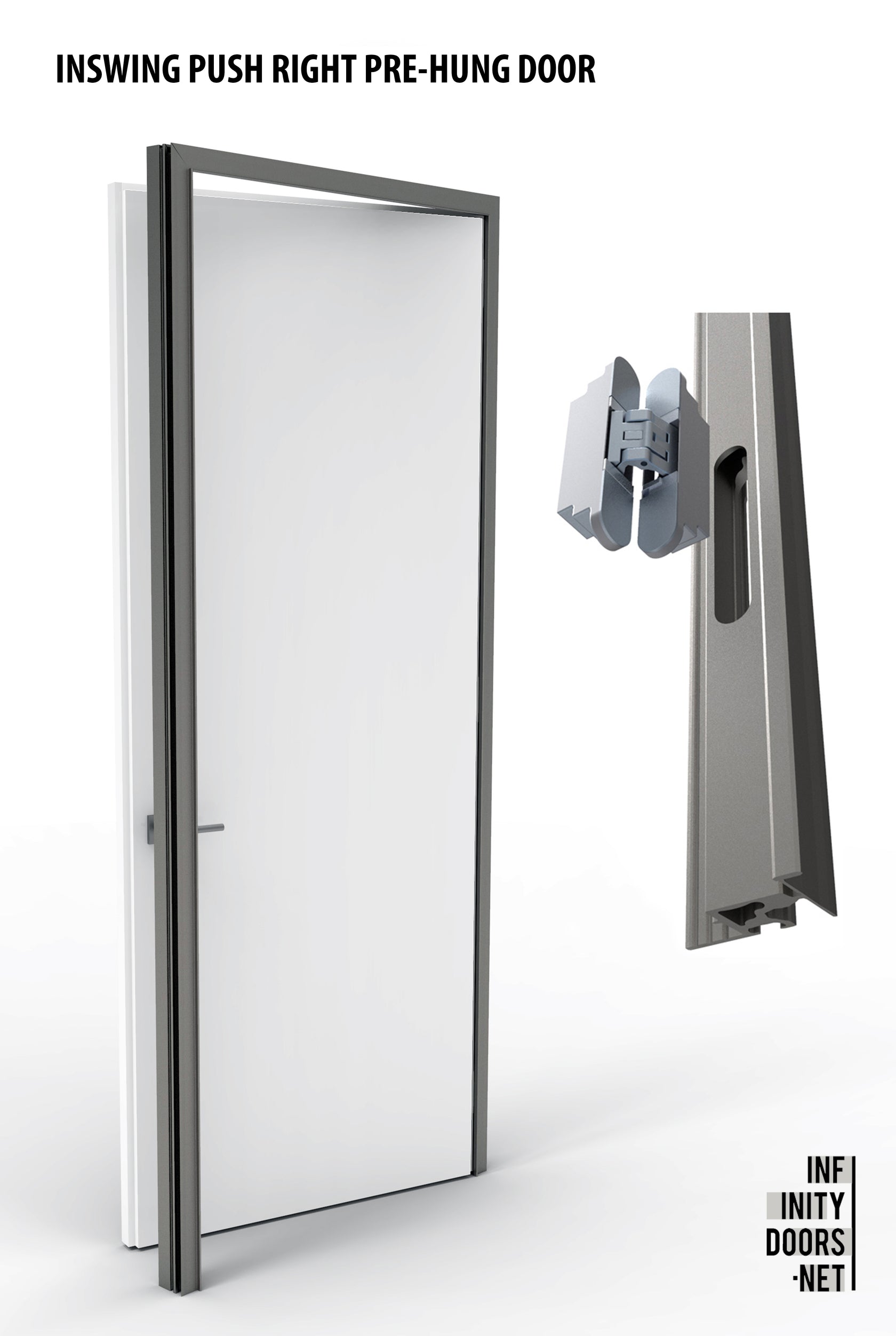 Modern Inswing Doors for Homes | Single Push Right Inswing Door ...