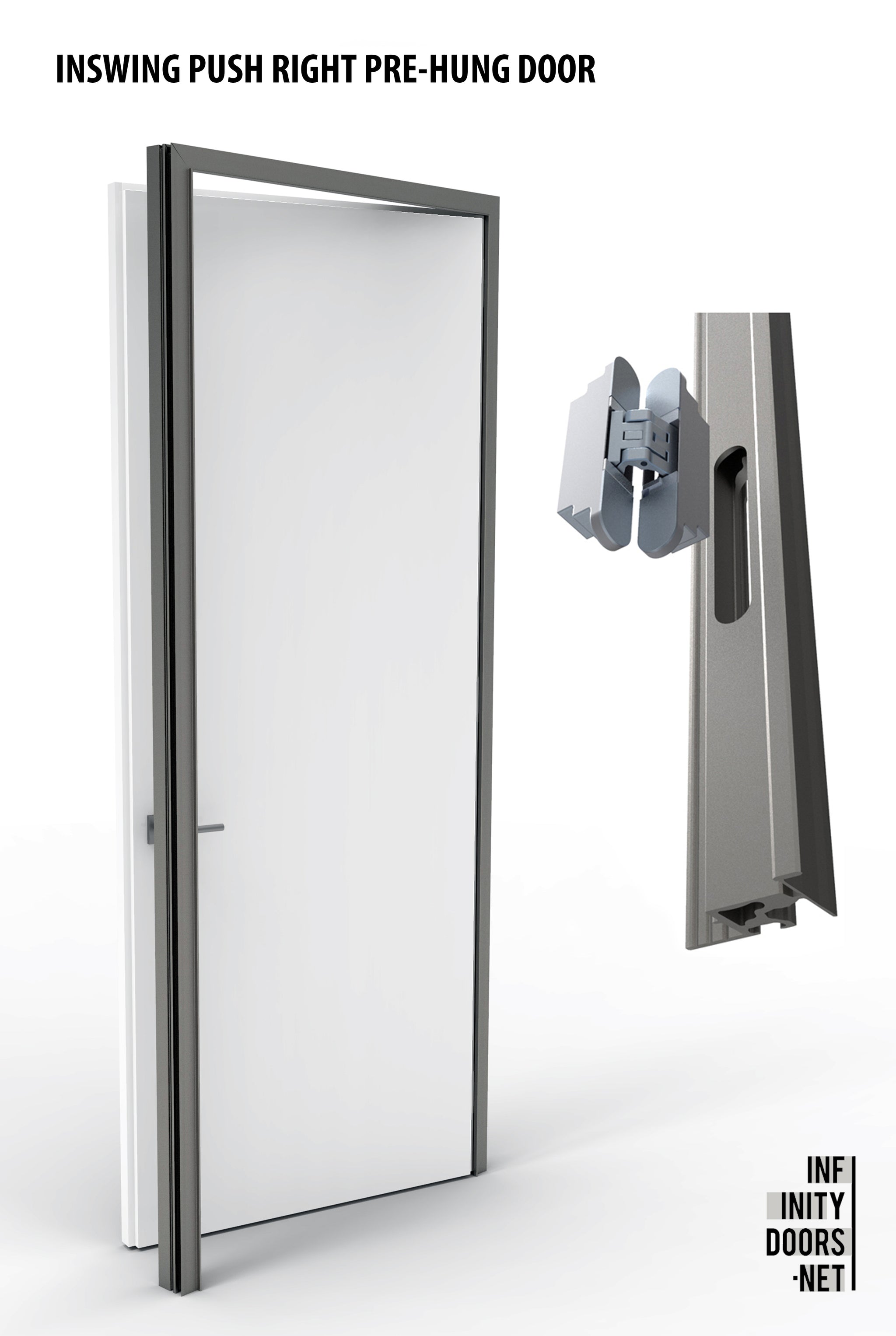 Inswing Single Push Right Pre-Hung Door – Infinitydoors