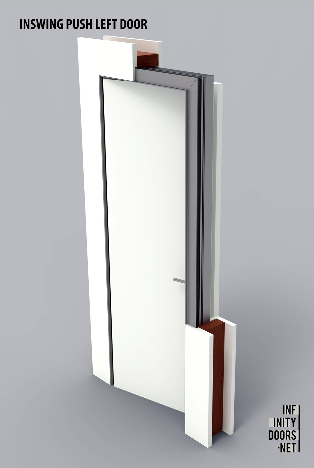 Inswing Single Push Left Pre-Hung Door – Infinitydoors