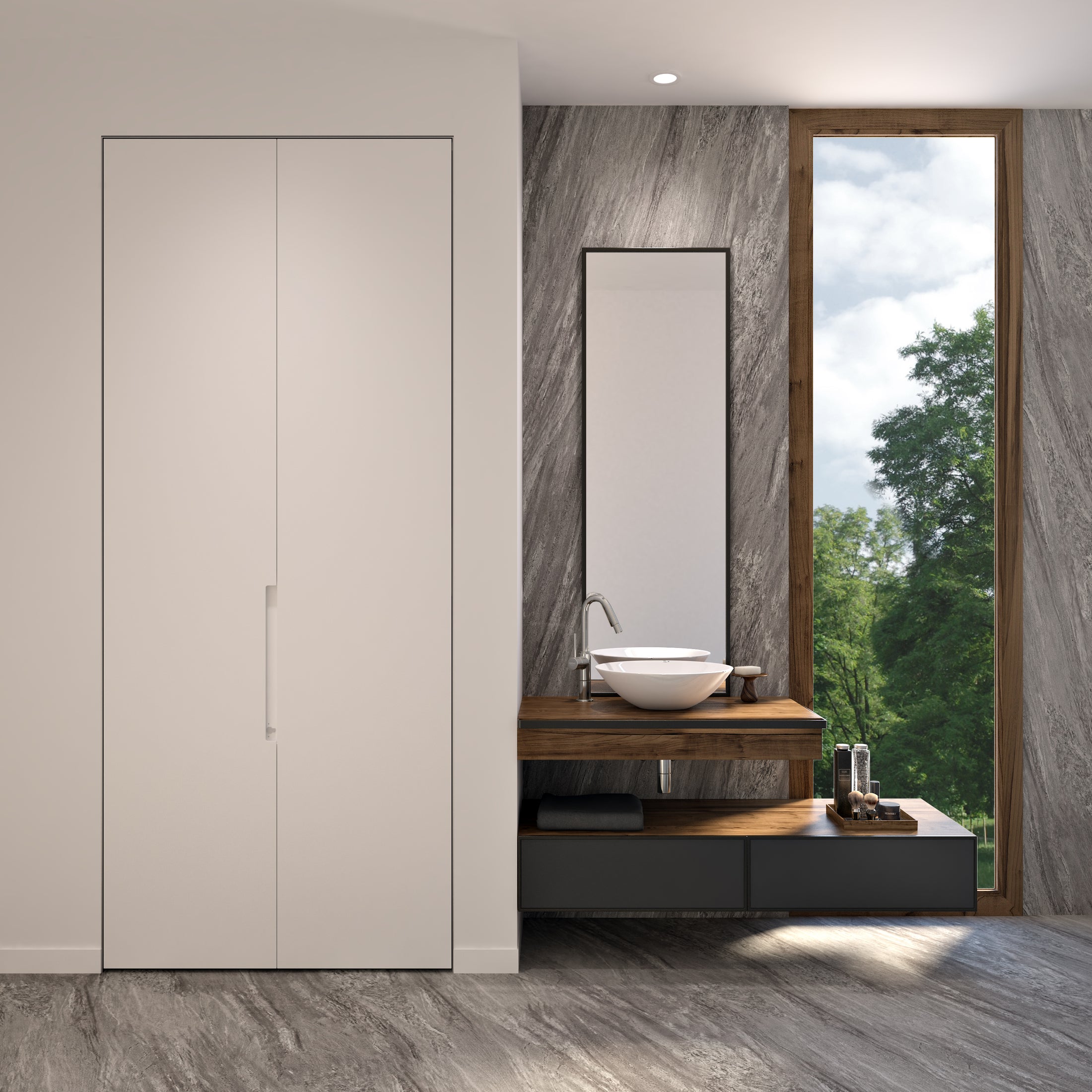 Double Bifold Closet Door | Bi-fold Closet Doors – Infinity Doors